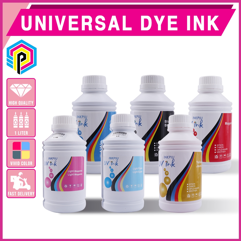 Inkpiu 1000ml UV Dye Refill Ink Water Based Ink for Epson Brother Canon ...