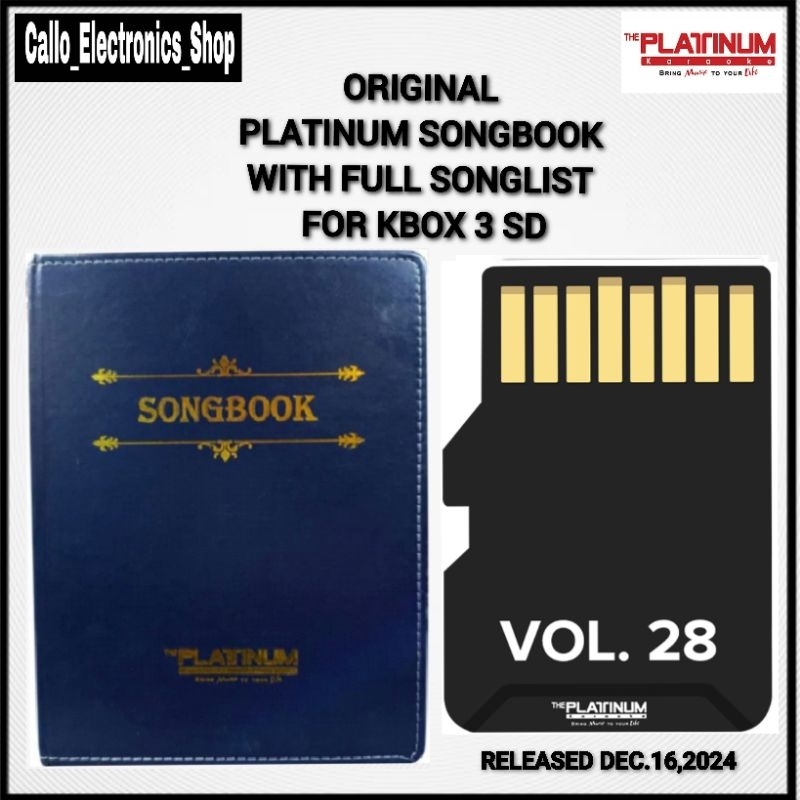 Platinum Songbook With Full Songlist Original And SD Card Volume 28 For Platinum KBOX-3 SD ...