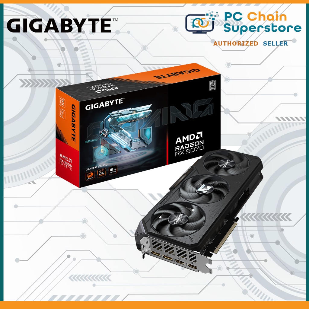 Gigabyte RX 9070 Gaming OC 16GB GDDR6 Graphics Card (GV-R9070GAMING OC ...