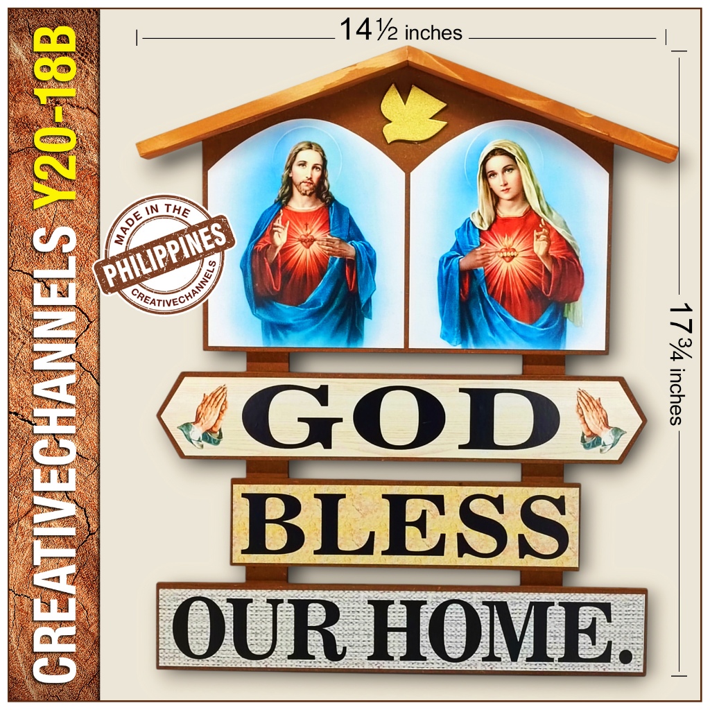 GOD BLESS OUR HOME, Y20-18B, CreativeChannels Wooden Wall Decor, Bible ...