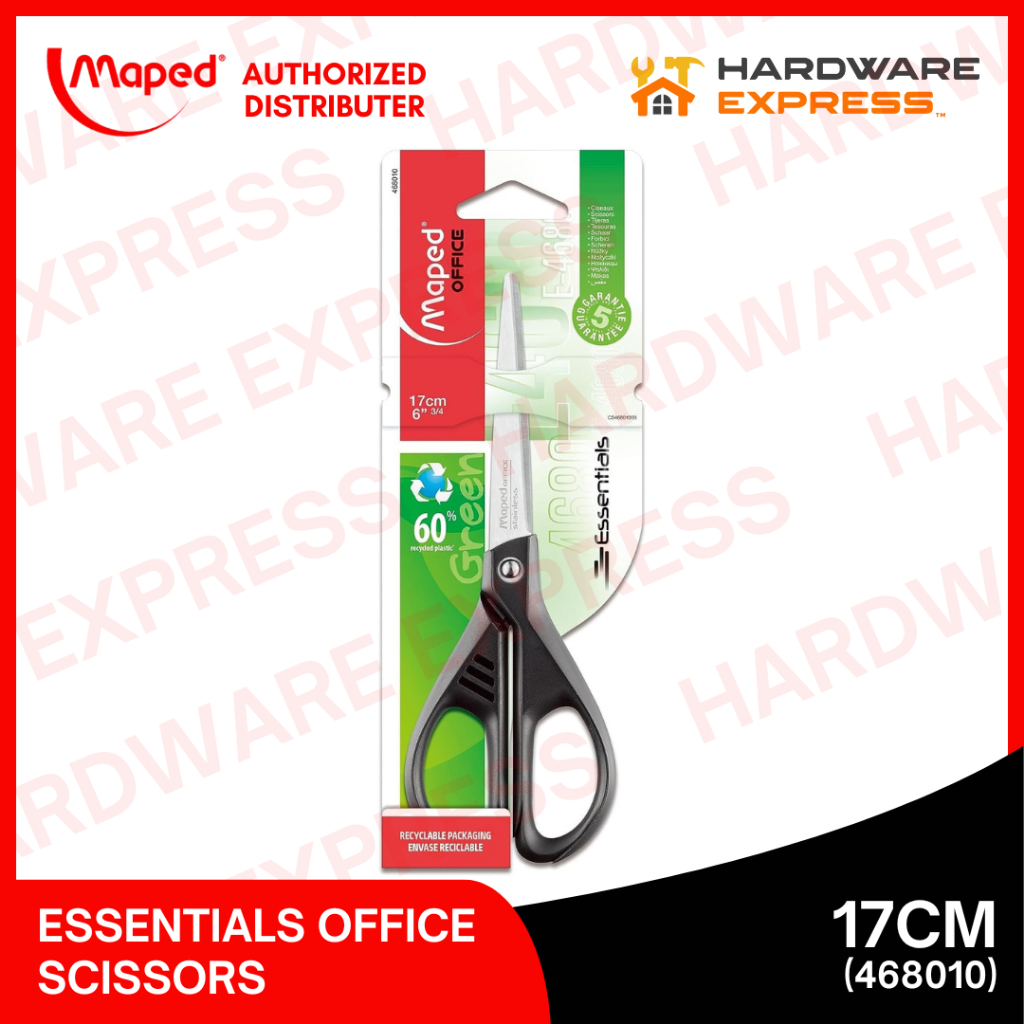 MAPED Essentials Green Scissors/Gunting #468010 (17cm) | Shopee Philippines