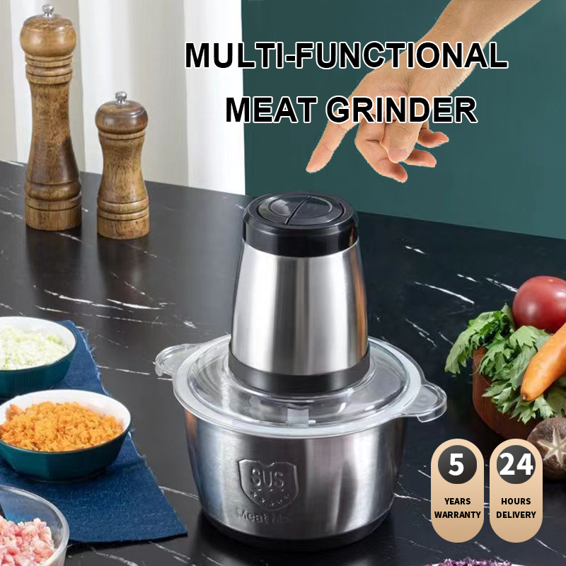 E-Living Meat Grinder Meat Grinder Electric Stainless Multi-function Food Processor | Shopee ...
