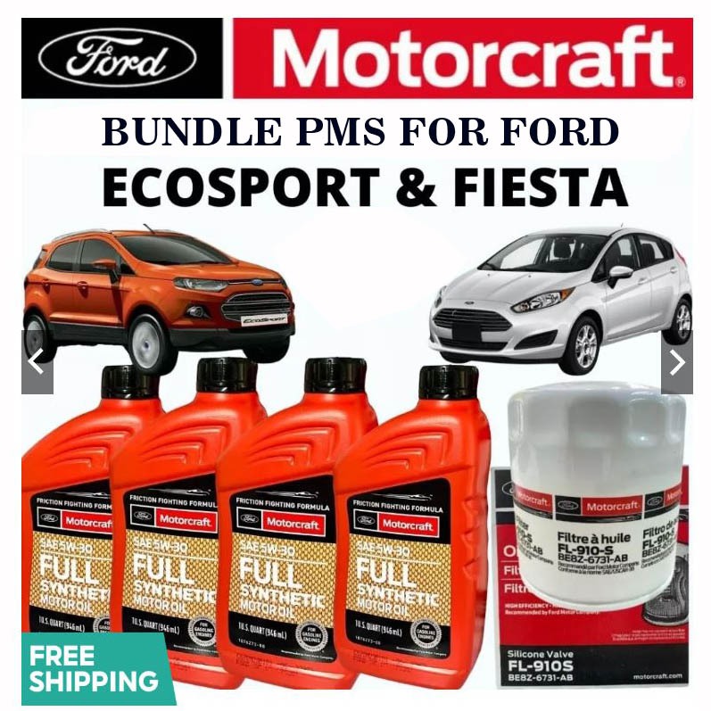 BUNDLE FORD MOTORCRAFT CHANGE OIL PACKAGE FOR ECOSPORT & FIESTA FULLY ...