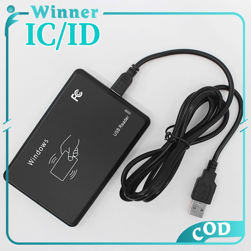 Sensitive RFID IC ID Card Reader 13.56MHZ 125KHZ Contactless USB Smart ...