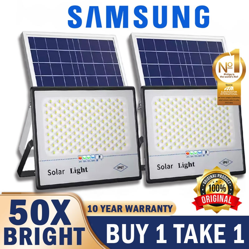 SAMSUNG 3000W Solar Light BUY 1 TAKE 1 Outdoor LED Light Solar Flood ...