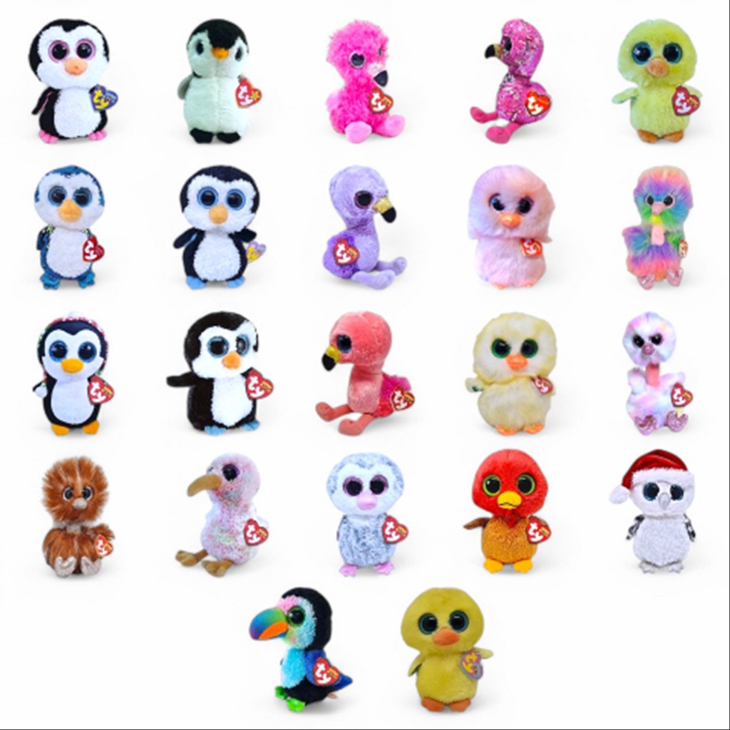 TY Regular Beanie Boos 6" Bird Family Stuffed Toy Preloved Collection 2 ...