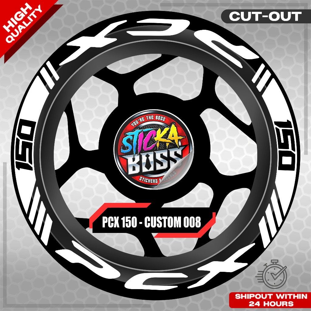 PCX 150 MAG STICKER SET ( 2 MAGS ) - CUSTOM 008 | VINYL WATERPROOF CUT ...