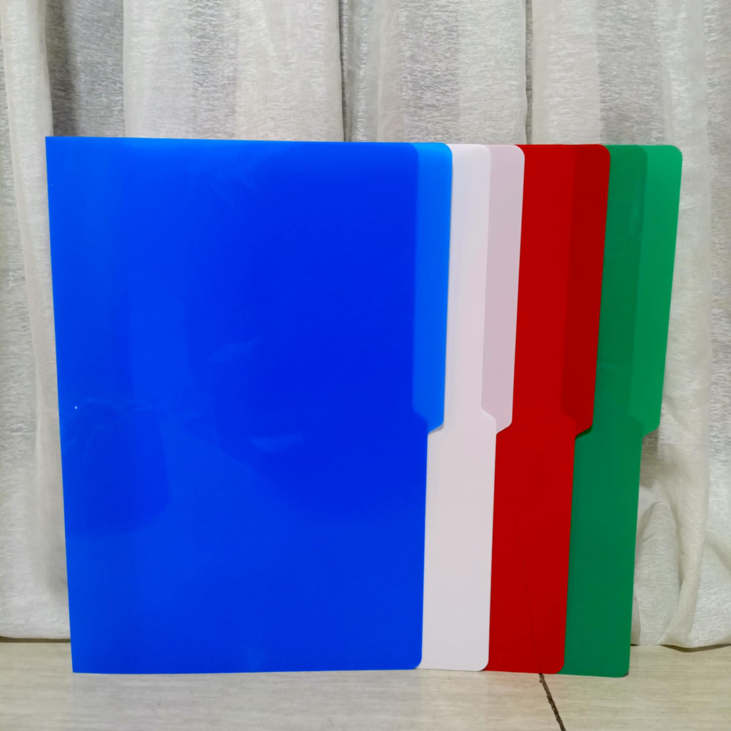 Clear Plastic Folder | 12pcs | Short & Long | Red, Blue, Green, White ...