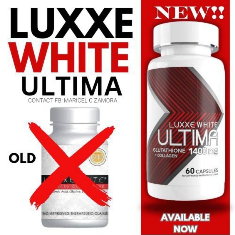 COD‼️Authentic Luxxe White Ultima Enhanced Glutathione - 60 Capsules | Shopee Philippines