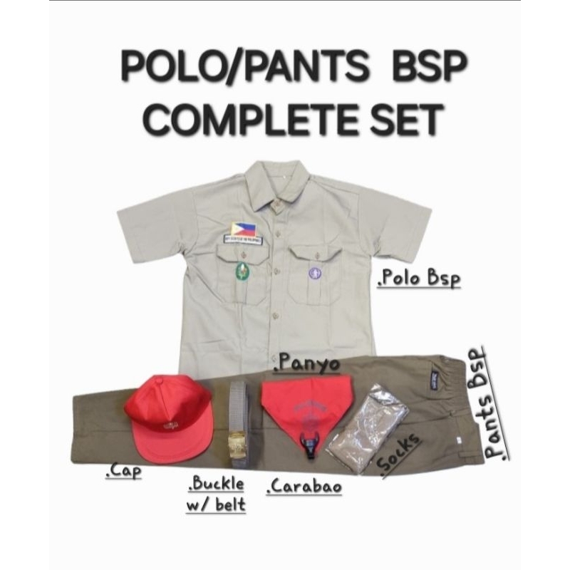BSP POLO and PANTS COMPLETE SET(RED) | Shopee Philippines