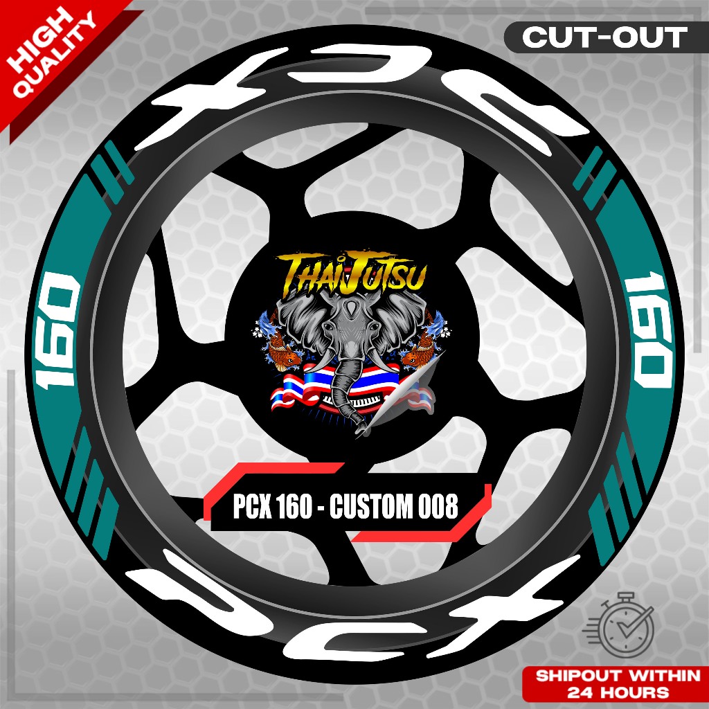 PCX 160 MAG STICKER SET ( 2 MAGS ) - CUSTOM 008 | VINYL WATERPROOF CUT ...