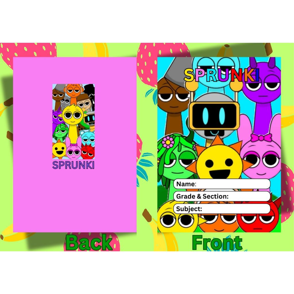 SPRUNKI STAPLED NOTEBOOK A5 COMPOSITION AND WRITING NOTEBOOK | Shopee ...