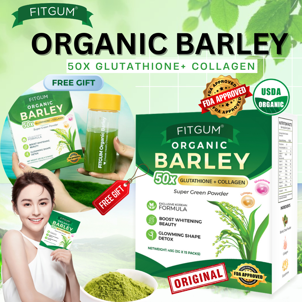 Fitgum Organic Barley Gluta Collagen Beauty Drink Slim Body Weight Loss ...