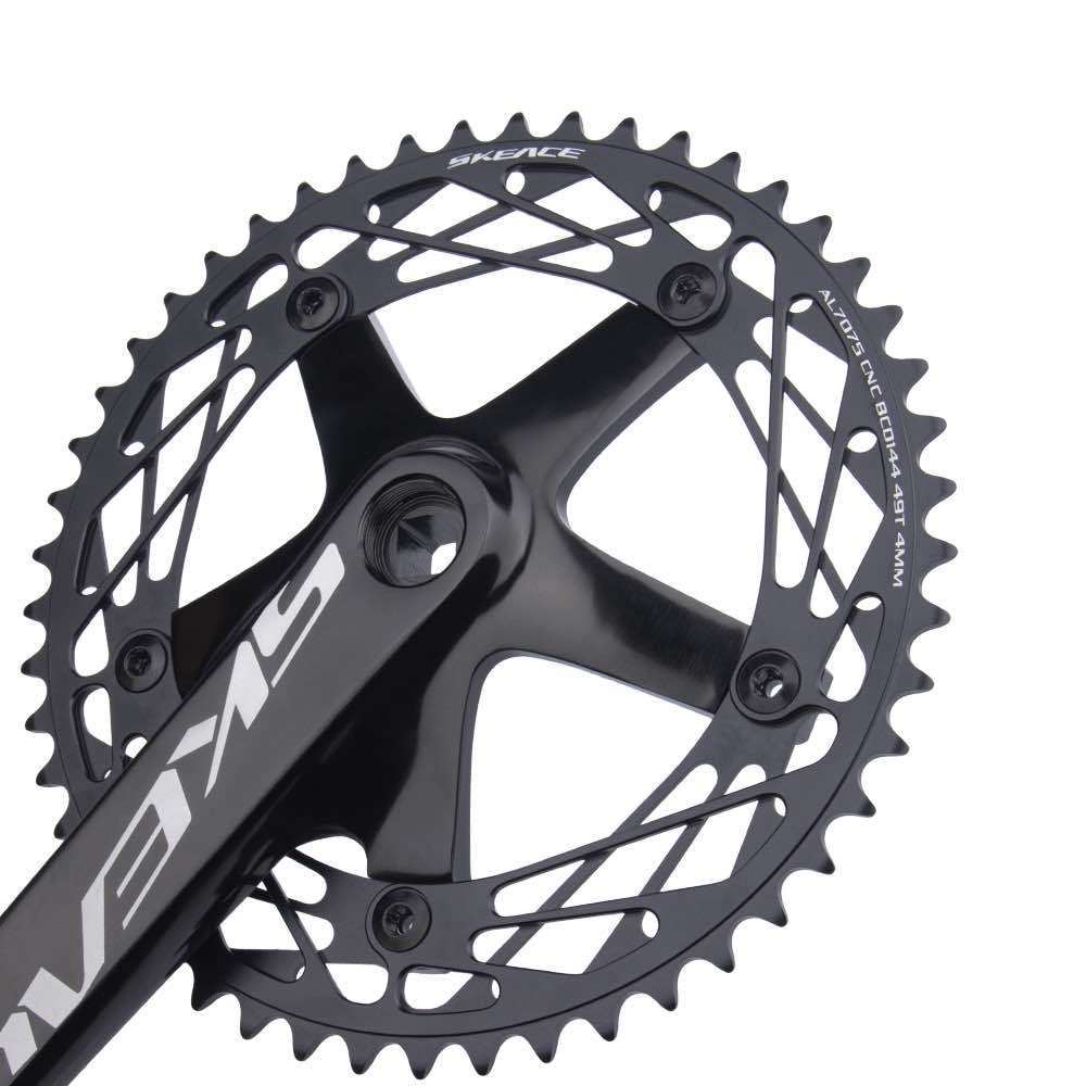 CHAINWHEEL / CRANKSET SKEACE FIXIE 48T/49T SILVER/BLACK ALLOY | Shopee ...