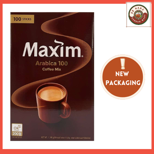Maxim Arabica Coffee Mix 100 pcs per Box - Korean Instant Coffee ...