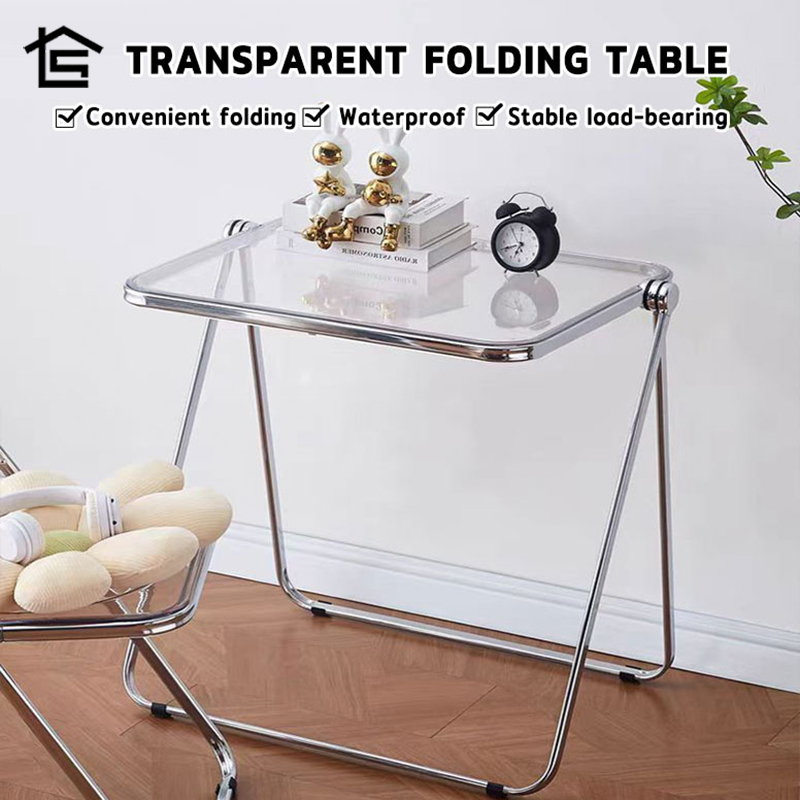 Simple Acrylic Table Portable Folding Work Desk Dormitory Computer Desk ...
