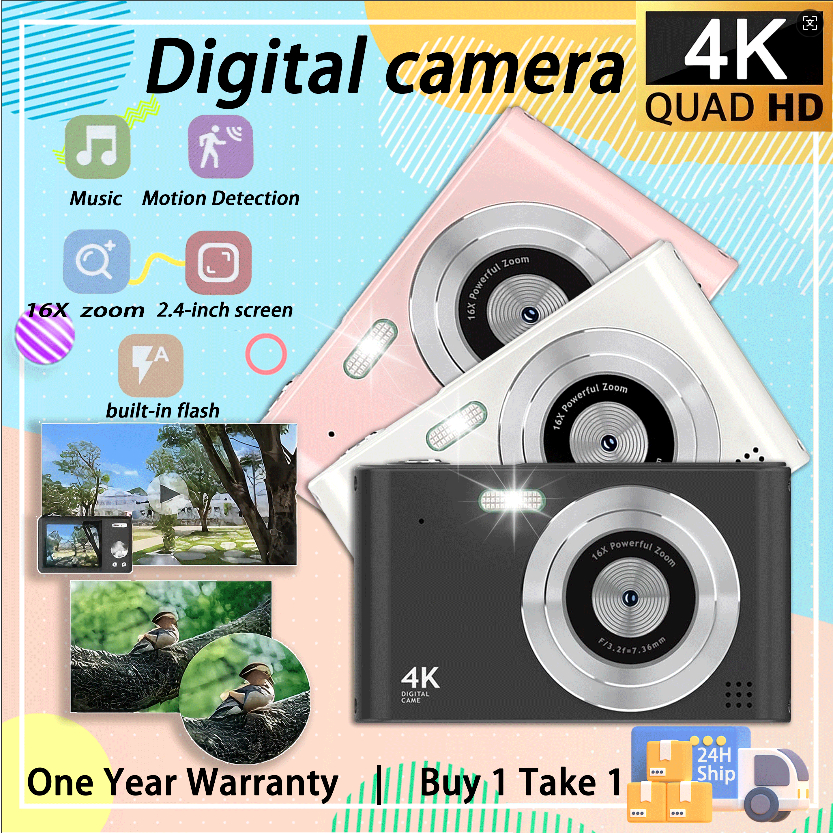 Digital Camera 4K 48MP Photography CCD Camera Video Camcorder ...