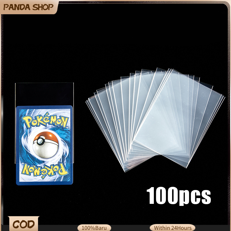 100pcs Transparent Pokemon Card Sleeves Yugioh Card Holder Toploader ...