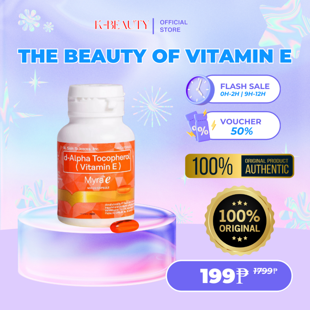 MYRA 400 IU D-ALPHA TOCOPHEROL VITAMIN E 30 CAPSULES | FREE SHIPPING ...