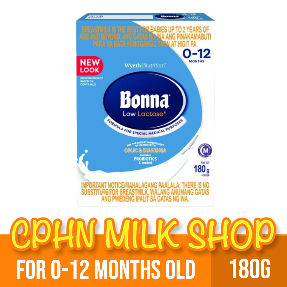 BONNA® Low Lactose 180g for 0-12 Months Old Infant Formula | Shopee ...