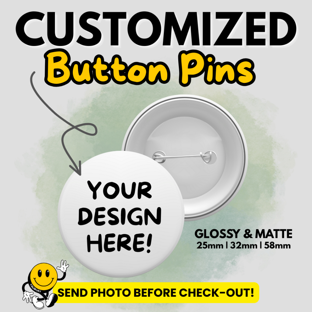 Personalized/Customized Button Pins (Glossy, Matte and Holographic ...