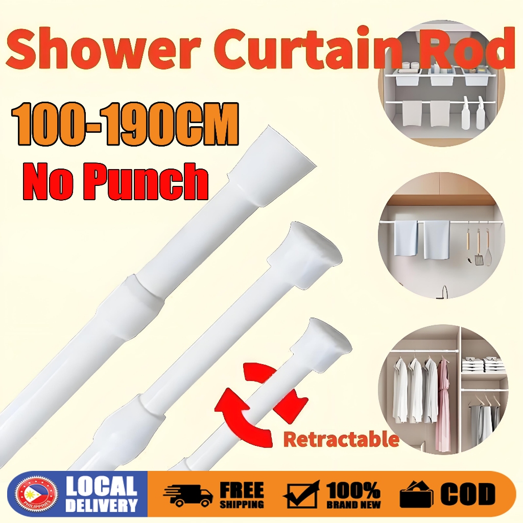 【Free Ship】Multi Purpose Spring Loaded Extendable Tension Curtain Rods ...