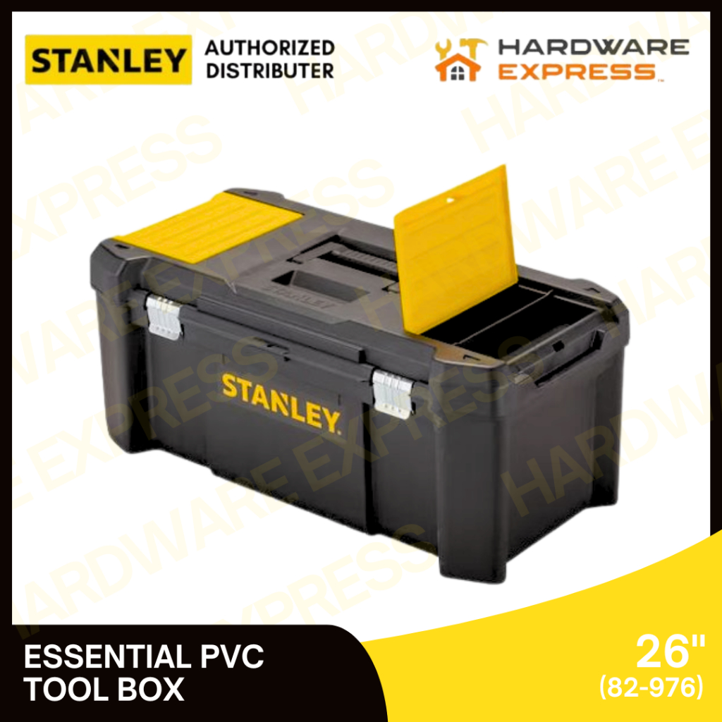 STANLEY Toolbox Essential PVC Jumbo 26" Tool Box Toolbox 82-976 ...