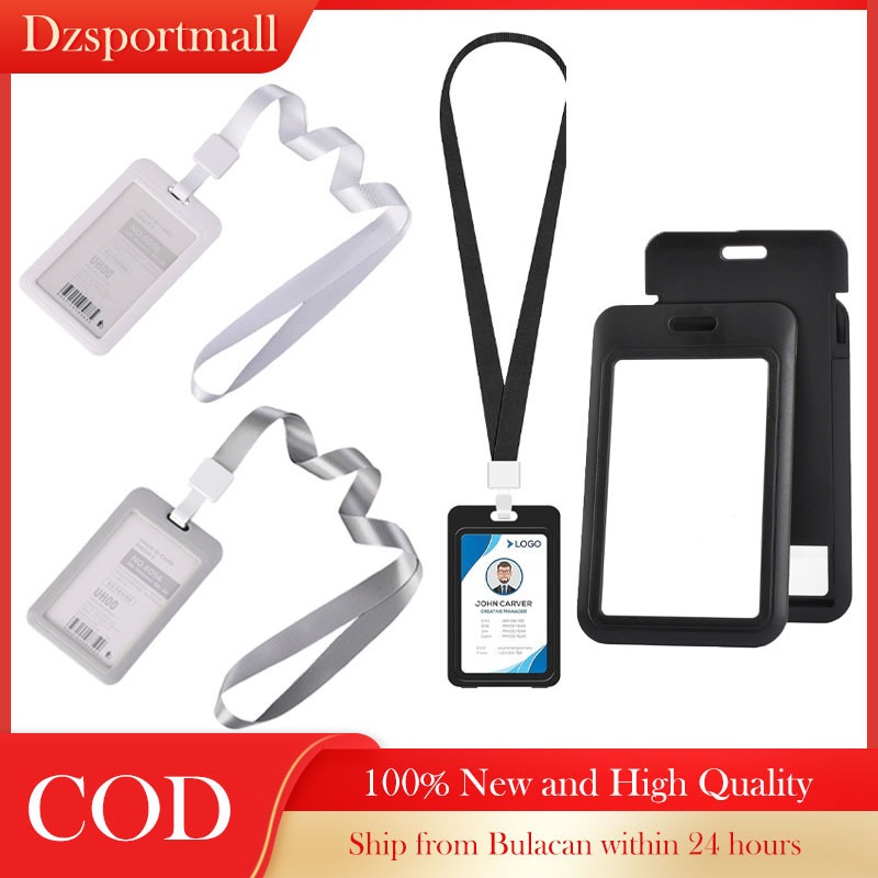 Business ID Cards Holder with Lanyard for Woker School Name Tag Holder ...
