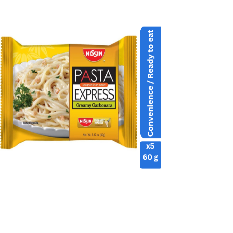 Nissin Pasta Express Creamy Carbonara 60g:Default- Bundle of 5 | Shopee ...