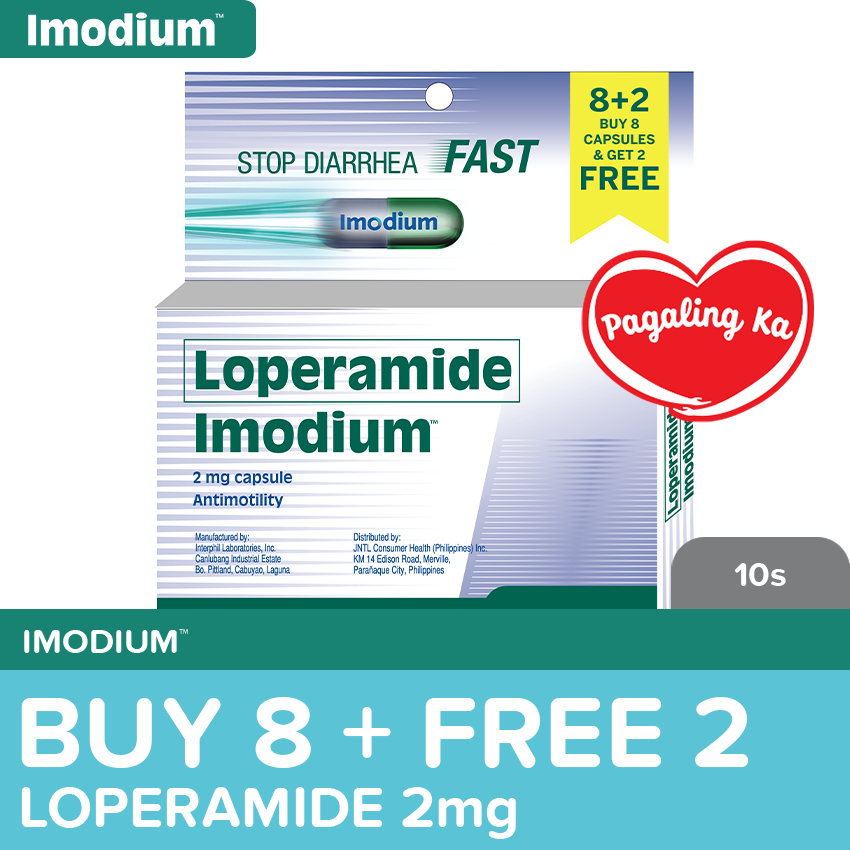 Imodium 2mg 8s FREE 2 Capsules Value Pack - Diarrhea Medicine ...