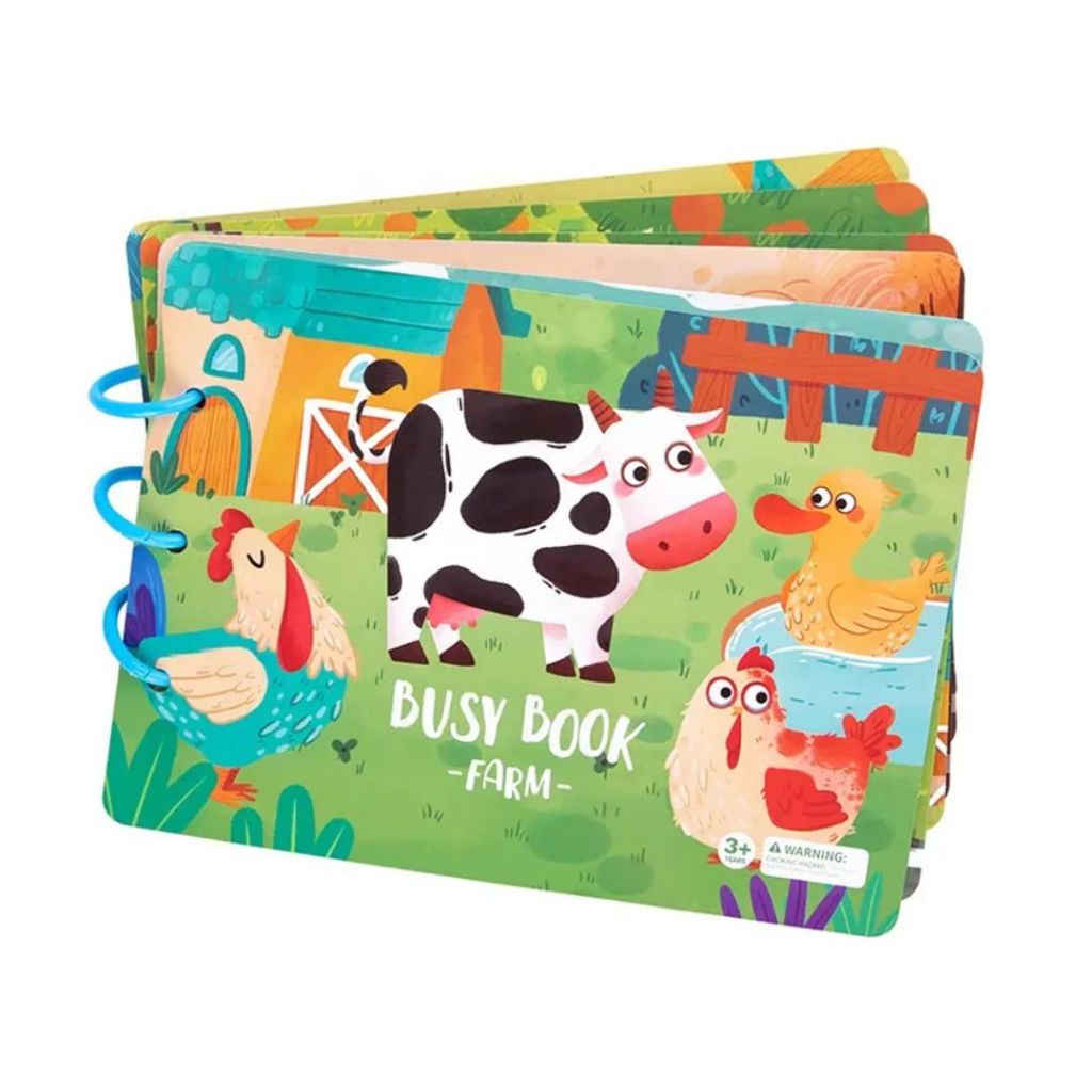 FARM Busy Book (Quiet Toddler Activity Book– Interactive Montessori ...