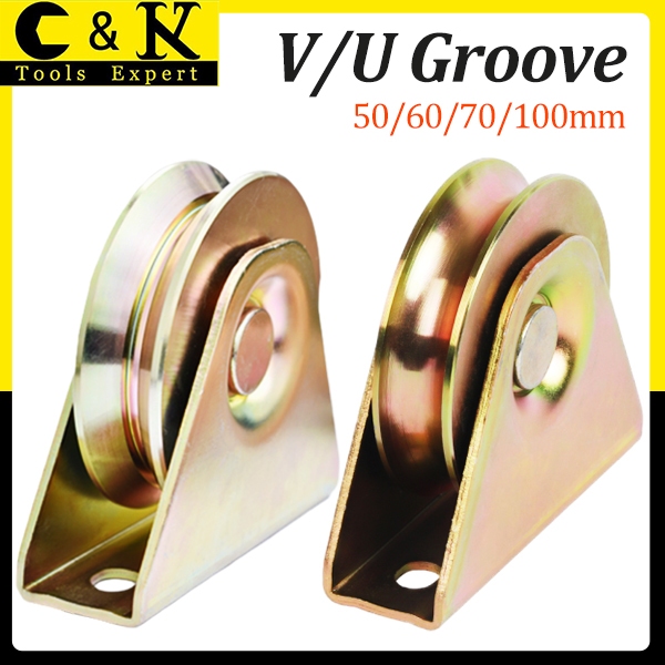C&K V-U Groove Gate Roller Wheel Bearing Sliding Door Heavy Duty Pulley ...
