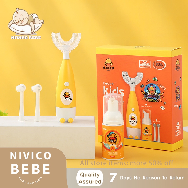 Electric Toothbrush For Kids With Batteries Replace Toothbrush Head ...