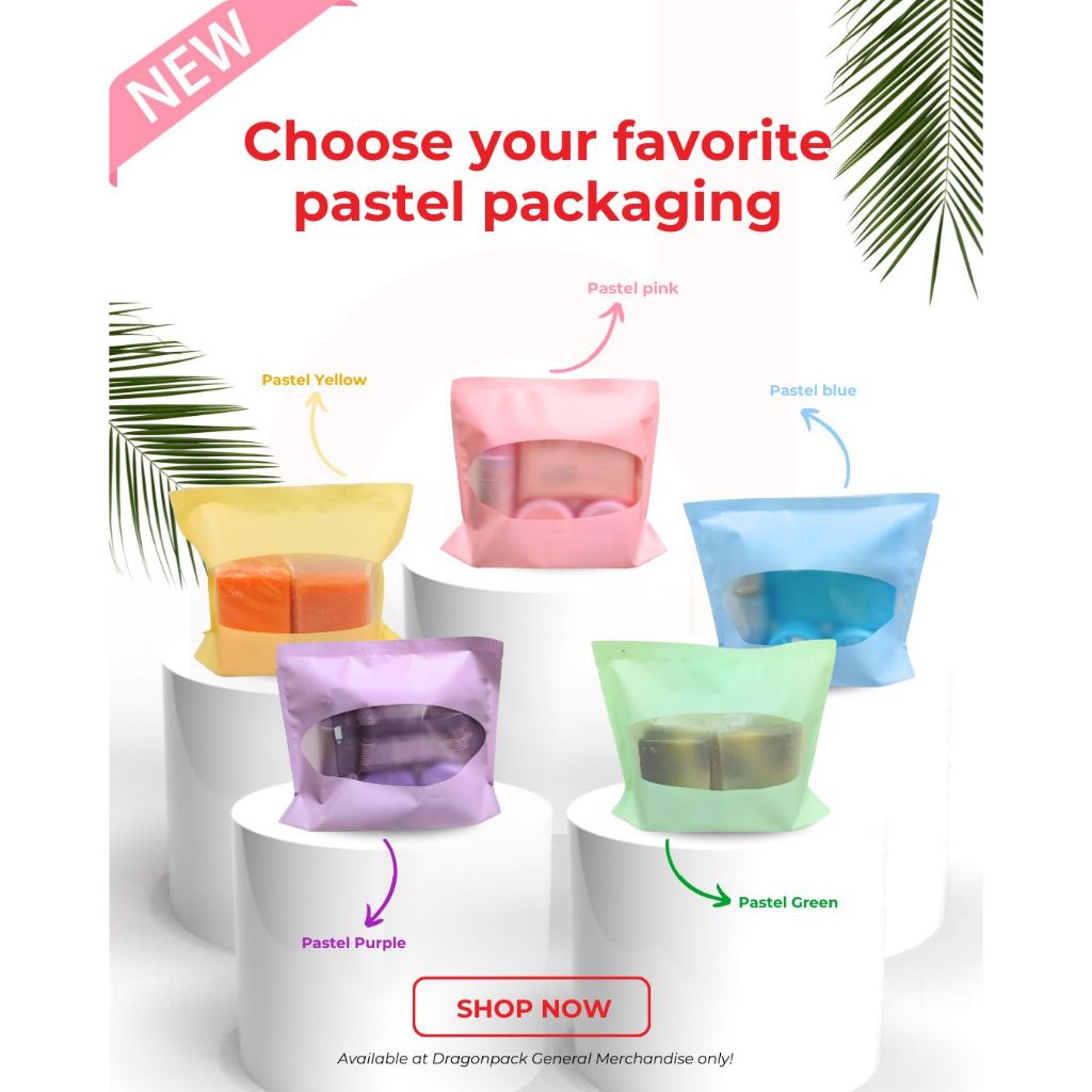100 pcs. Pastel Pouch Cookies Chips Pastry Cosmetic Soap Packaging ...