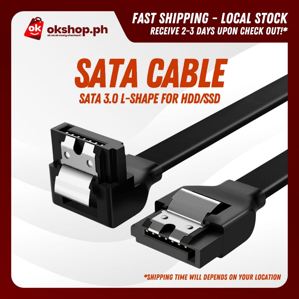 SATA CABLE 3.0 L-SHAPED for HDD/SSD | Shopee Philippines