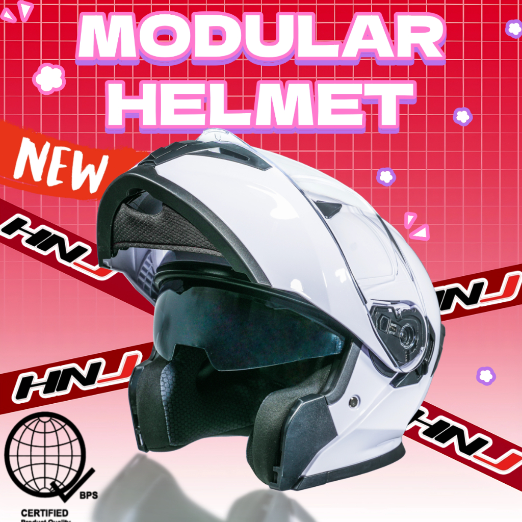HNJ YM-617 Modular Full Face helmet Dual Visor for Motorcycle Men and ...