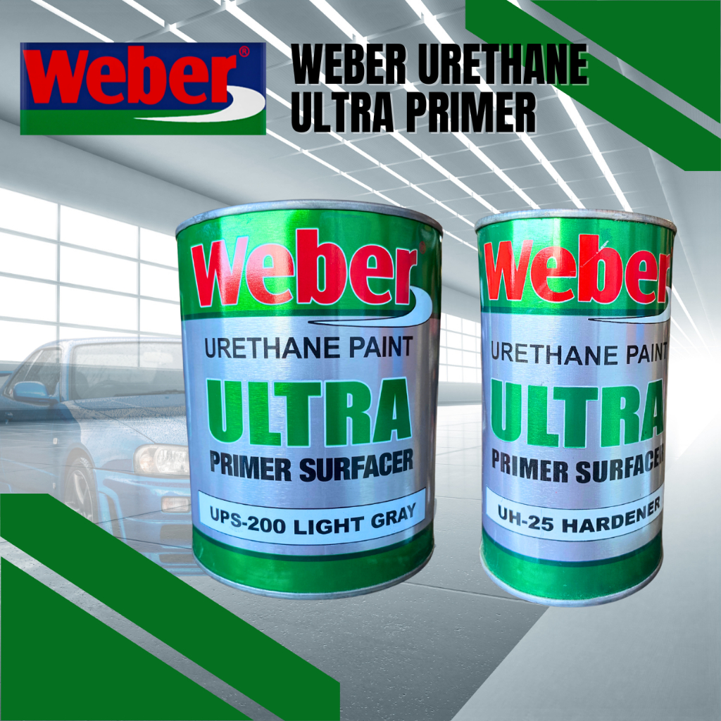 EMJ Weber Urethane Paint ULTRA Primer Surfacer UPS-200 Light Gray | 3:1 Mix | Car & Motorcycle ...