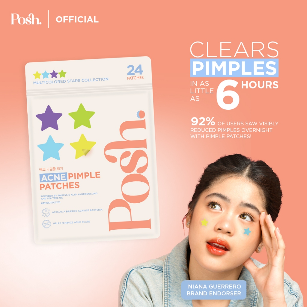 MULTICOLORED STARS Posh Skin Pimple Patch 24pcs - Hydrocolloid Acne ...