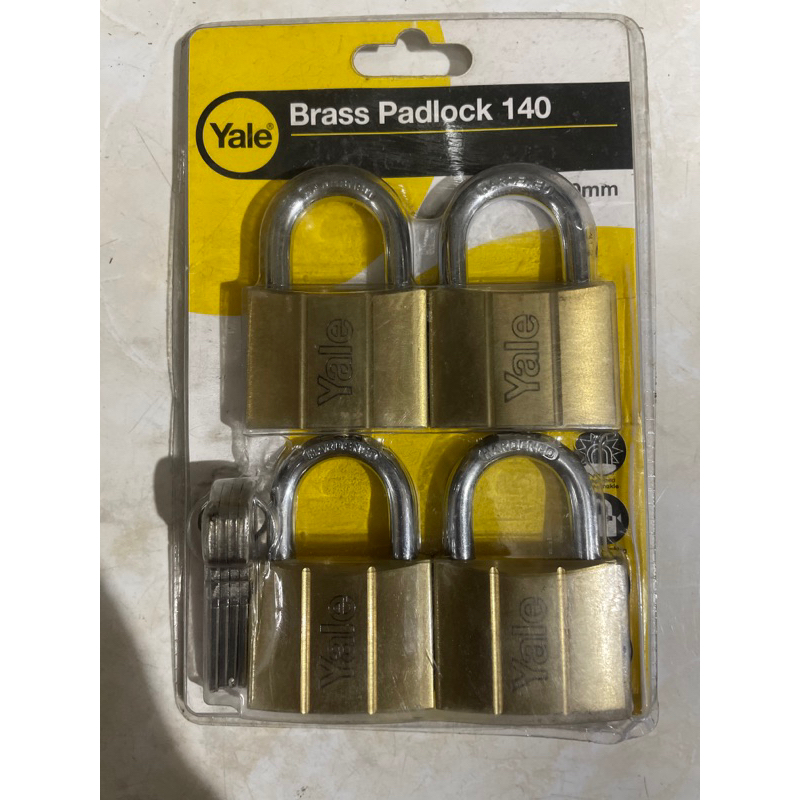 4in1 PADLOCK BRASS YALE 50mm 4Lock1Key | Shopee Philippines