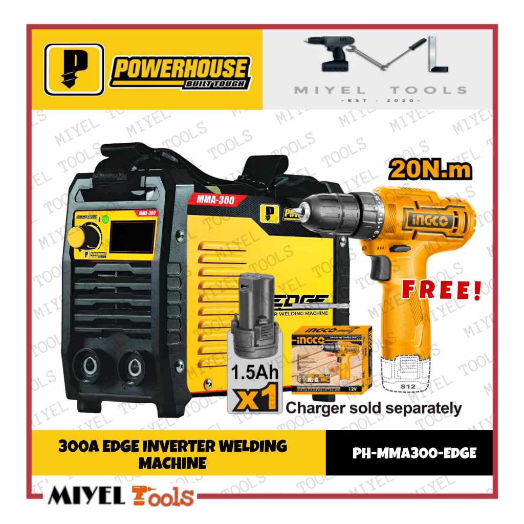 POWERHOUSE EDGE Inverter Welding Machine 300A MMA-300 - FREE INGCO ...