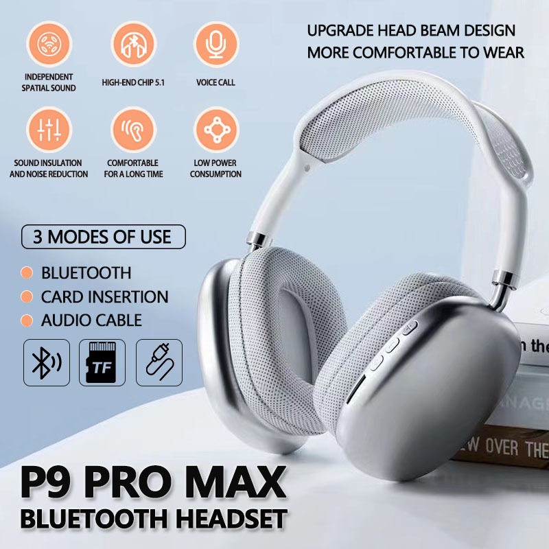 NEW P9 PRO MAX Bluetooth Headphone Wireless Headphones With Microphone ...