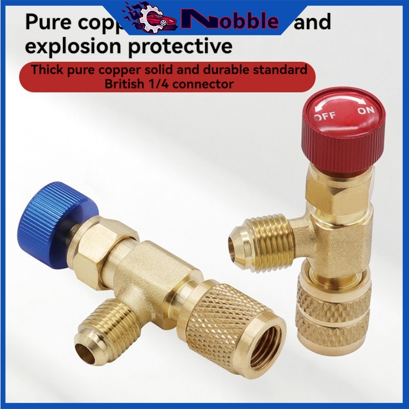 Safety Valve Adapter R410 R22 Brass Refrigerant Control Valve Air ...