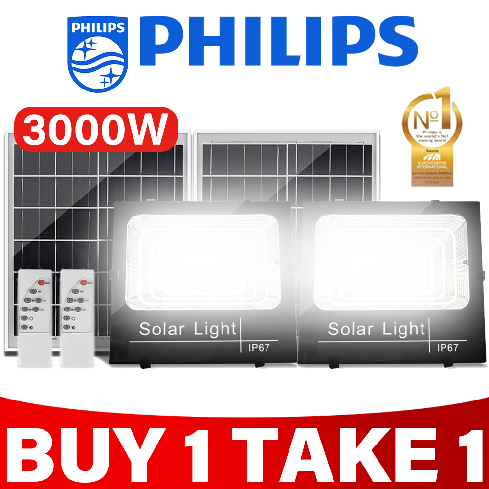 3000W Solar Light 【BUY 1 TAKE 1】 Outdoor LED Light Solar Flood Light ...