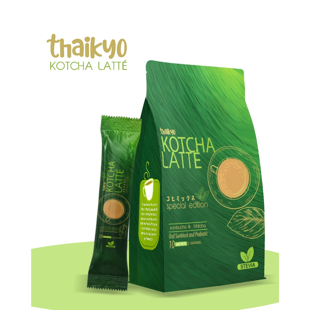 KOTCHA (Kombucha Probiotic + Matcha Green Tea) Latte Drink with Oral ...