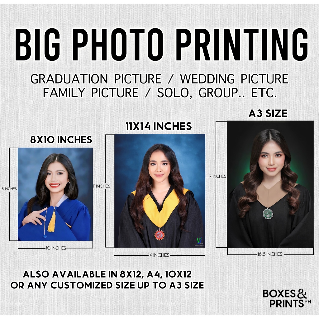 8R (8X10) 11R (11X14), PHOTO PRINT, GRADUATION PIC, WEDDING PIC, 6R ...