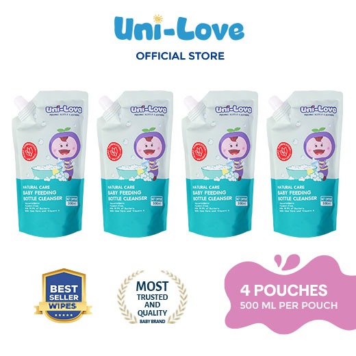 UniLove Baby Bottle Cleanser 500ml Pack of 4 | Shopee Philippines