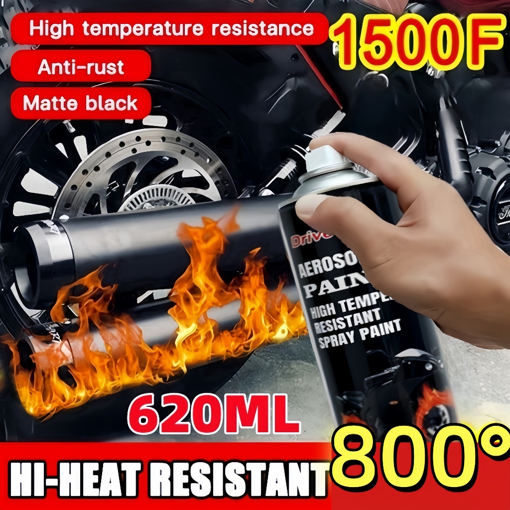 620ml Motorcycle Parts High Temp Spray Paint Exhaust Engine Coating ...