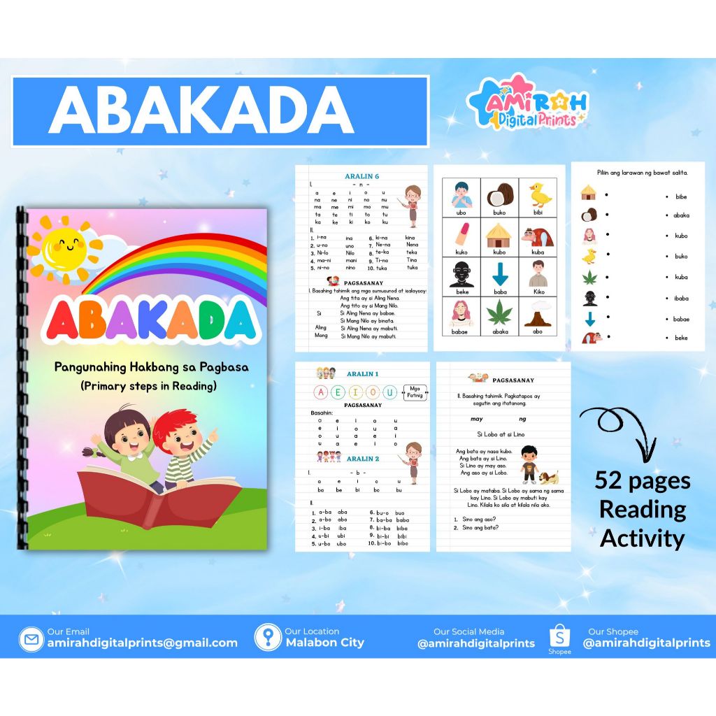 ABAKADA Pangunahing Hakbang sa Pagbasa - Filipino Tagalog Reading ...