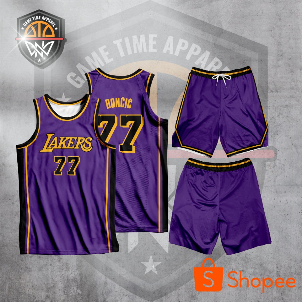 GTA CUSTOM J087 (Lakers) LUKA FULL SUBLIMATION HIGH QUALITY BASKETBALL ...