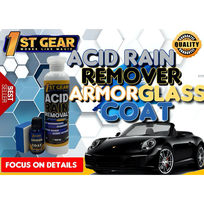 1st Gear Glass Care Kit (Acid Rain Remover - Armor Glass Coat) | Shopee ...